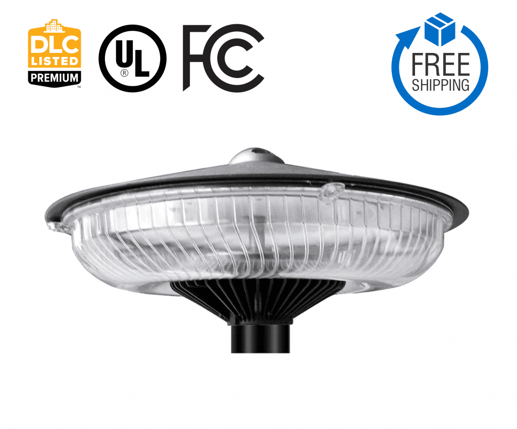 60W LED Round Post Top Light AC120-277V - Brightway LED Lighting