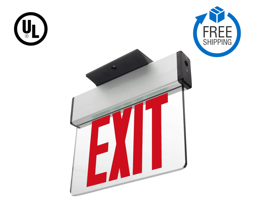 LED Edge Lit Emergency Light RED - (10 PCS) CASE PACK - Brightway LED ...