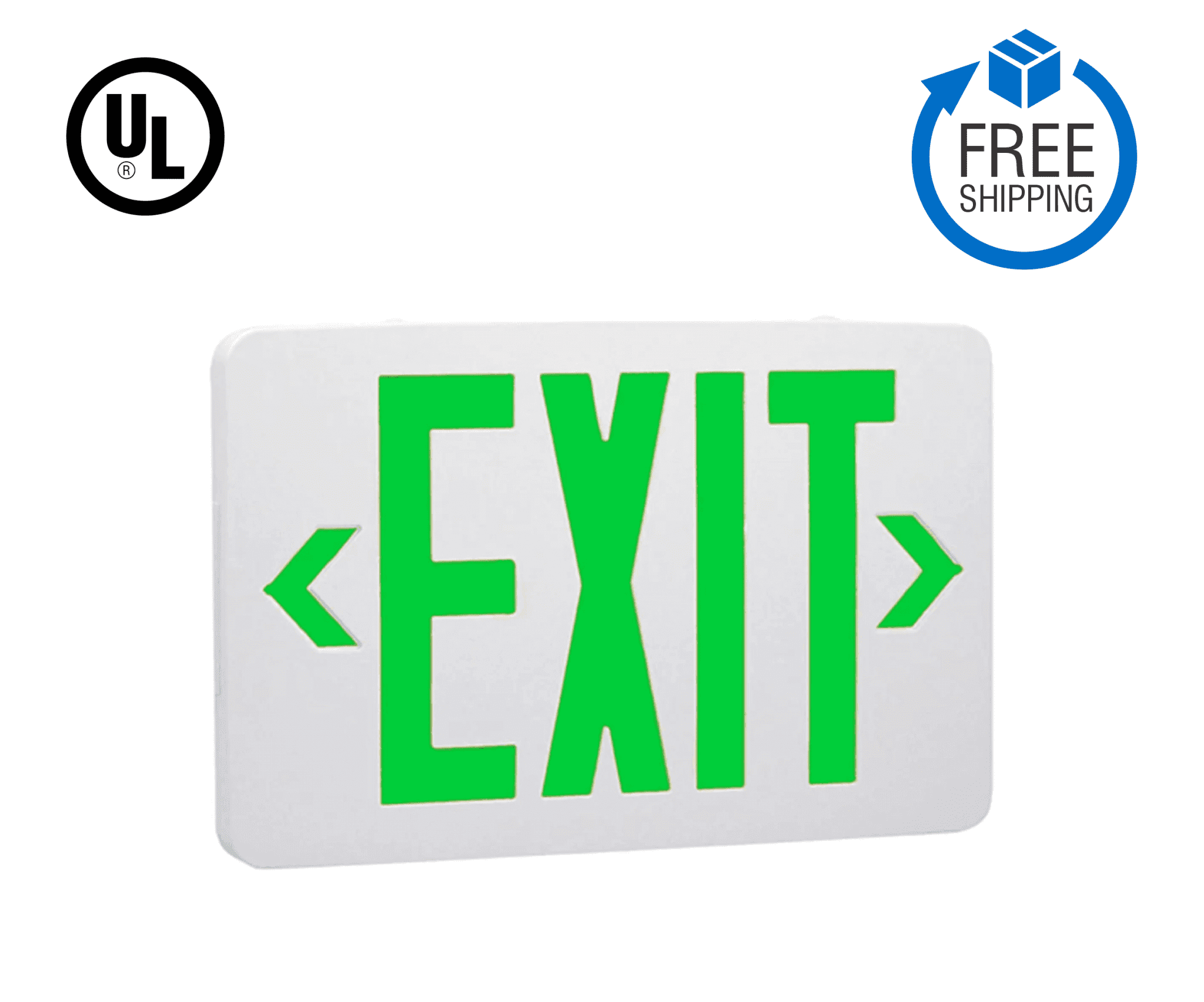LED Emergency Exit Sign GREEN - (10 PCS) CASE PACK - Brightway LED Lighting