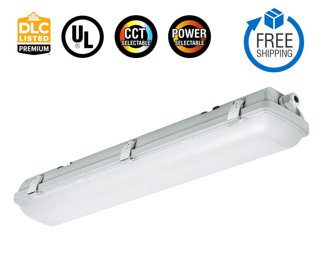Selectable 2FT LED Vapor Tight Light AC120-277V - Brightway LED Lighting