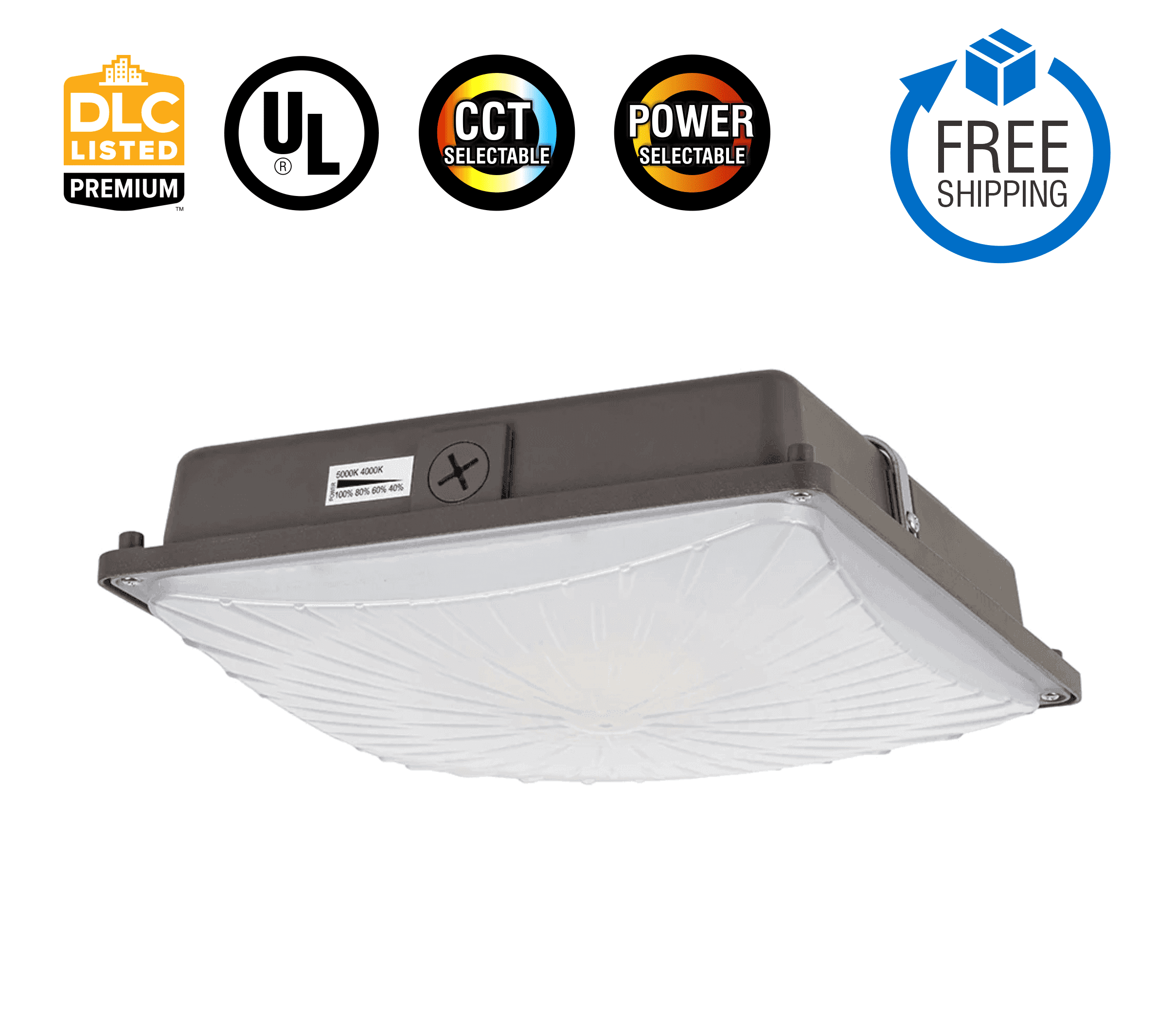 Selectable LED Slim Canopy Light - Brightway LED Lighting