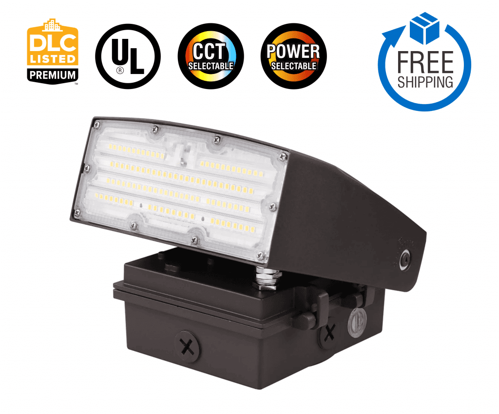 15W-30W Selectable LED Adjustable Wall Pack AC120-277V - Brightway LED Lighting