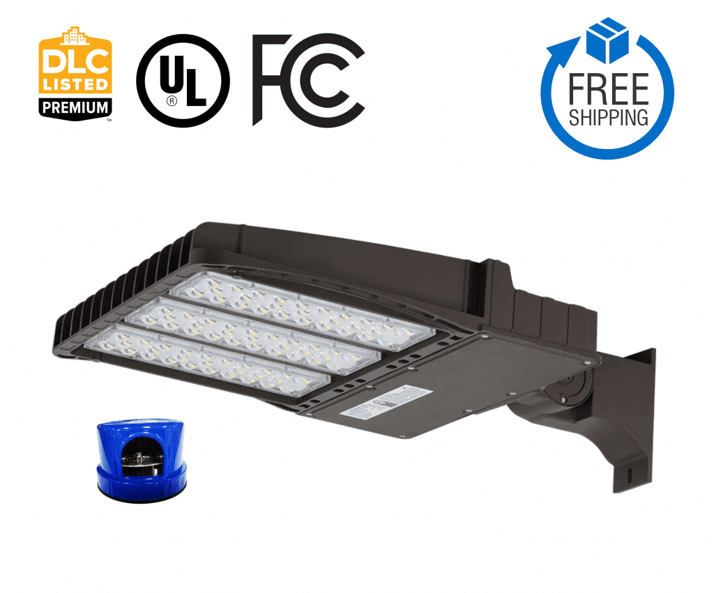 300W LED Shoebox Light With Photocell AC120-277V - Brightway LED Lighting