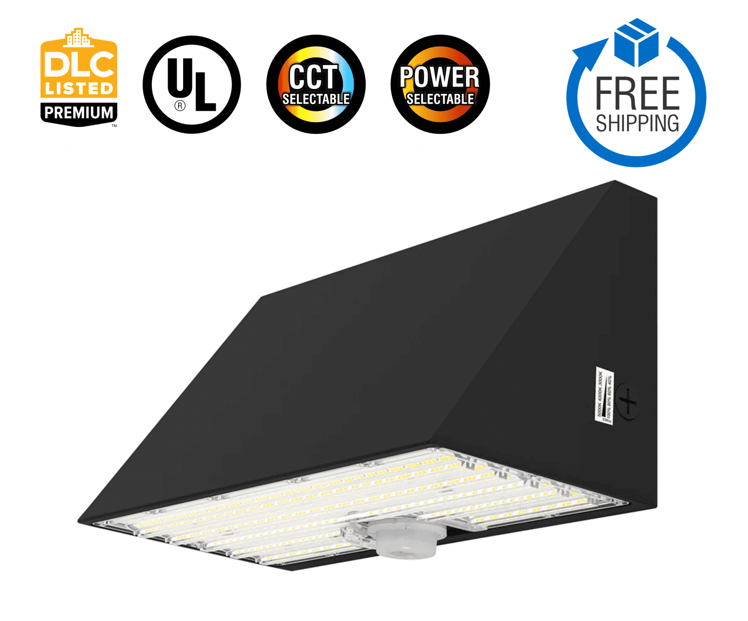 28W - 70W Selectable LED Architectural Wall Pack Light with Photocell ...