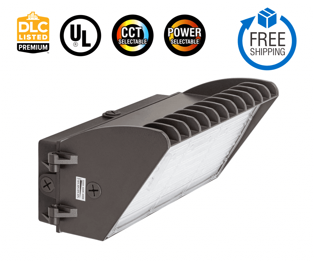 30W-70W Selectable LED Semi Cutoff Wall Pack Light With Photocell AC120 ...