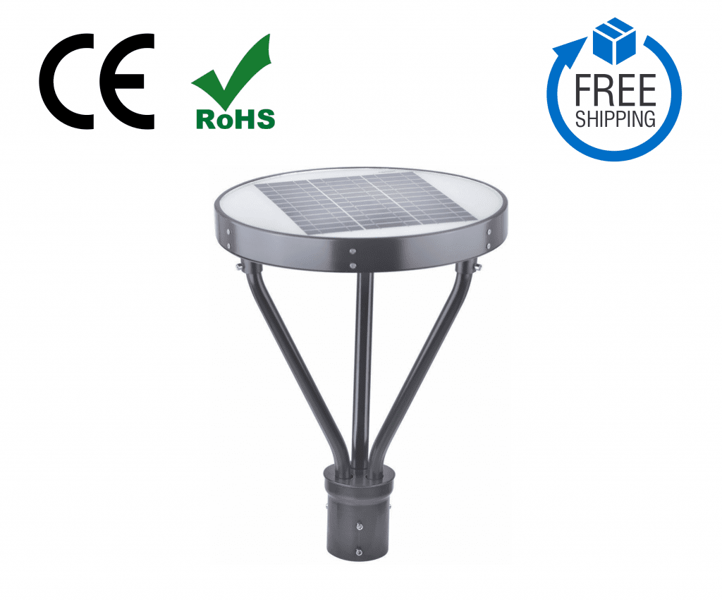 Solar LED Post Top Light - 25W - Brightway LED Lighting